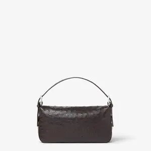 Fendi Baguette® 26424 Dark Brown Ostrich Leather Bag